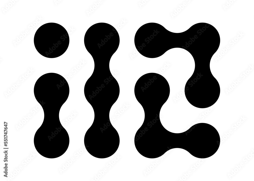 Connected Dots Icon Circles Pattern Sign Integration Symbol Abstract Point Movement
