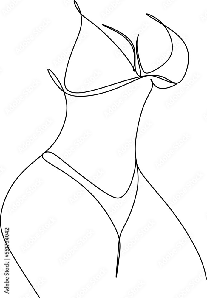 Female Body Line Drawing Female Figure Creative Modern Abstract Line
