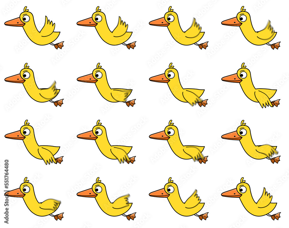 3d Bird Sprite Sheet