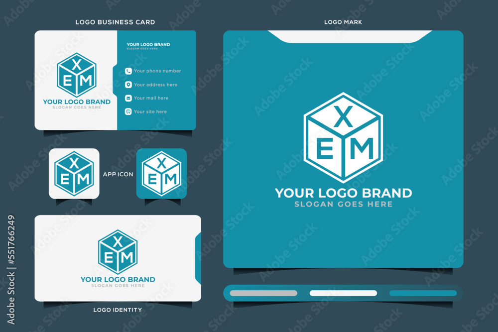 XEM initial monogram logo vector, XEM circle shape logo template corporate identity business ...