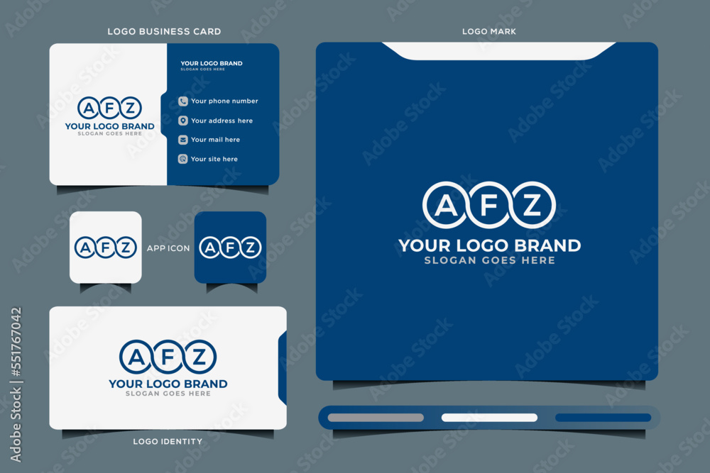 AFZ initial monogram logo vector, AFZ circle shape logo template ...