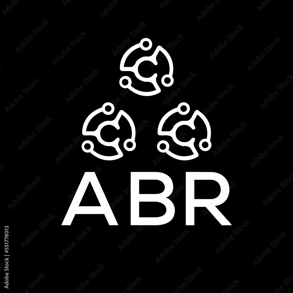 ABR letter logo. ABR best black background vector image. ABR Monogram ...