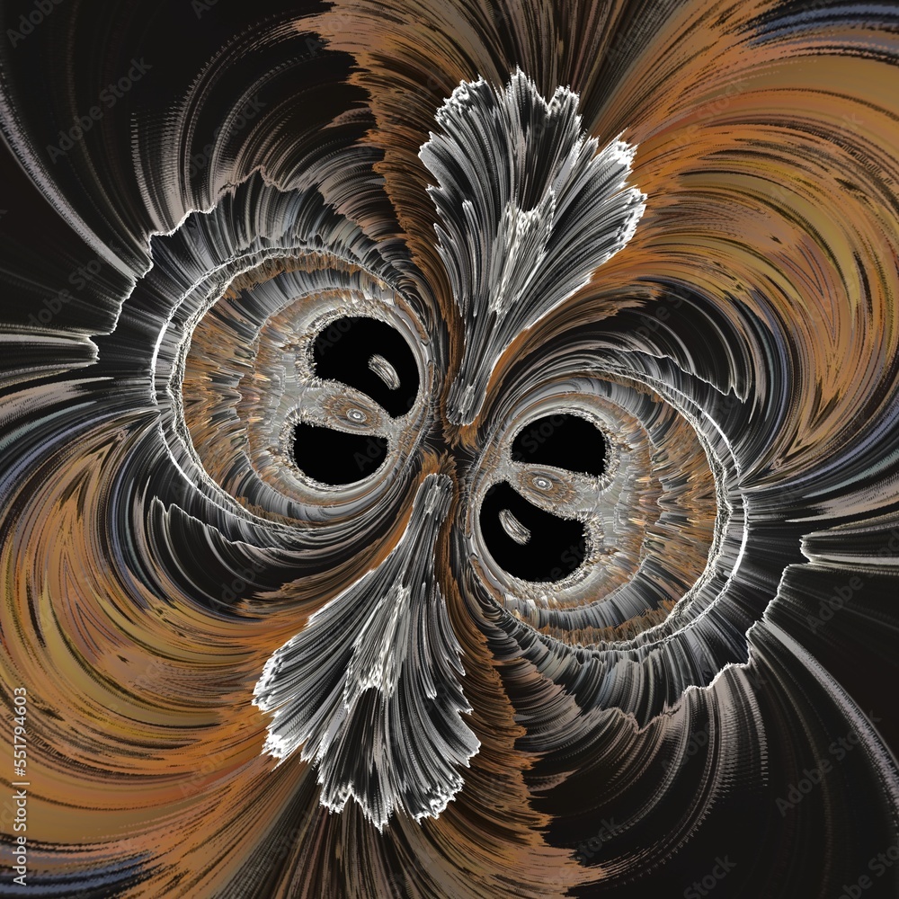 cute cartoon character doodles in metallic copper and grey Stock ...