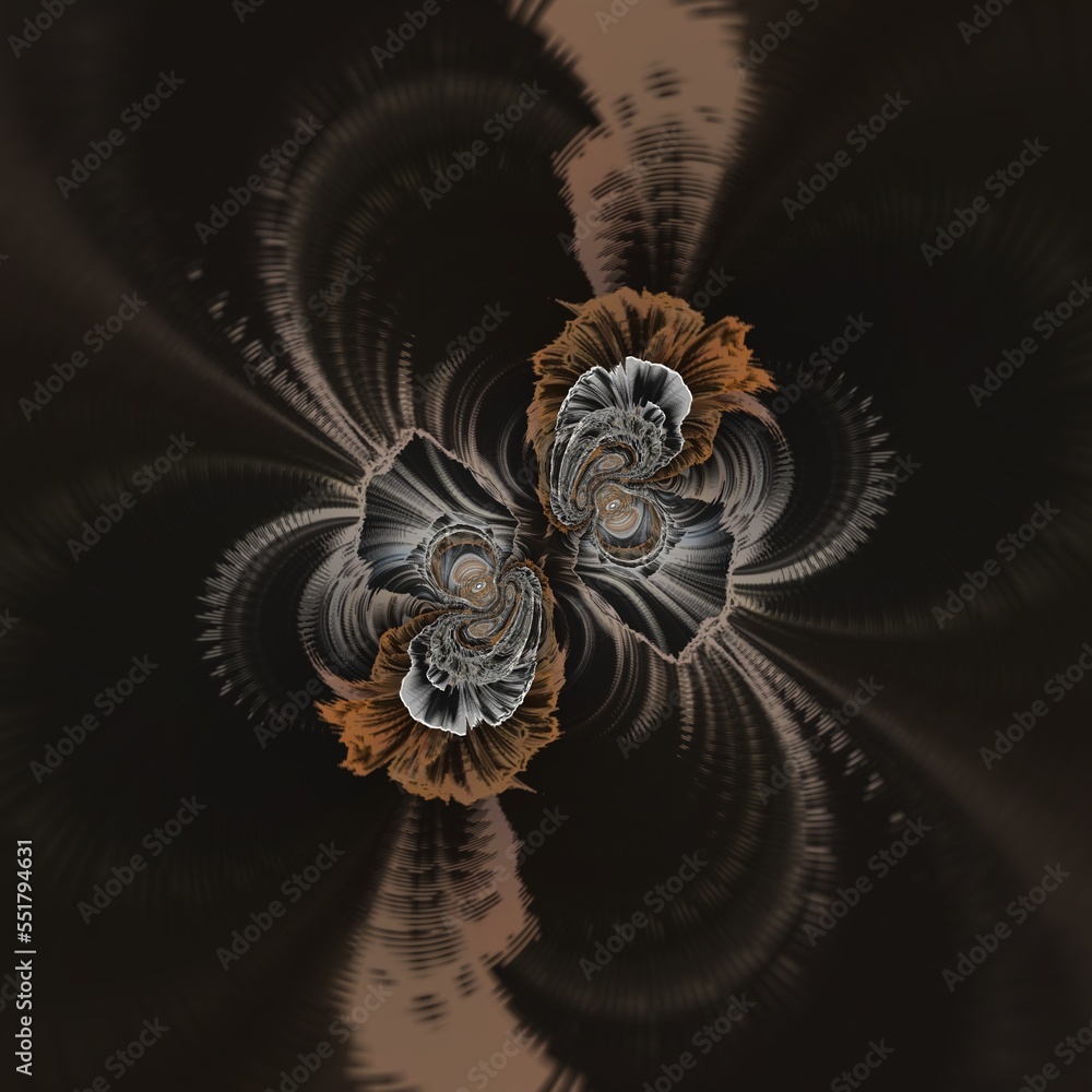 cute cartoon character doodles in metallic copper and grey Stock ...