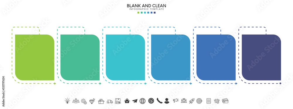 Blank and clean. Steps business data visualization timeline process ...