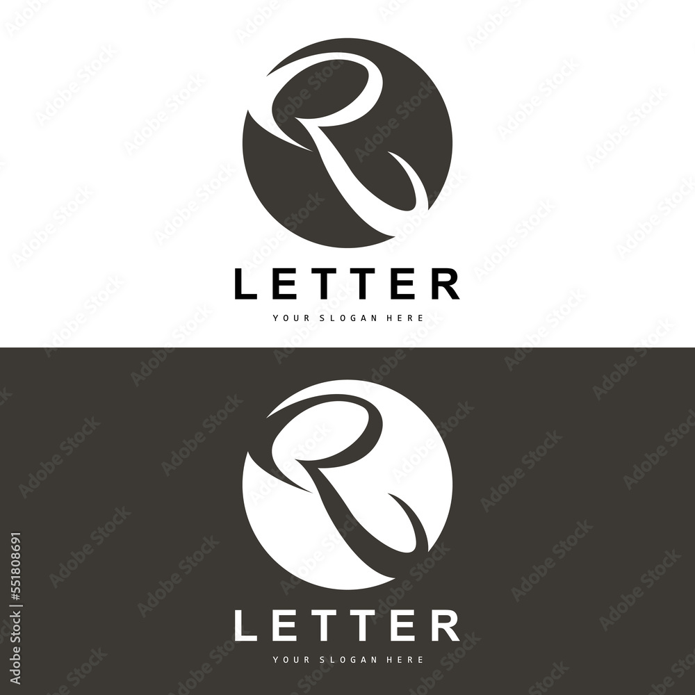 R Letter Logo, Vector Alphabet Symbol, Design For Brand Logos With ...