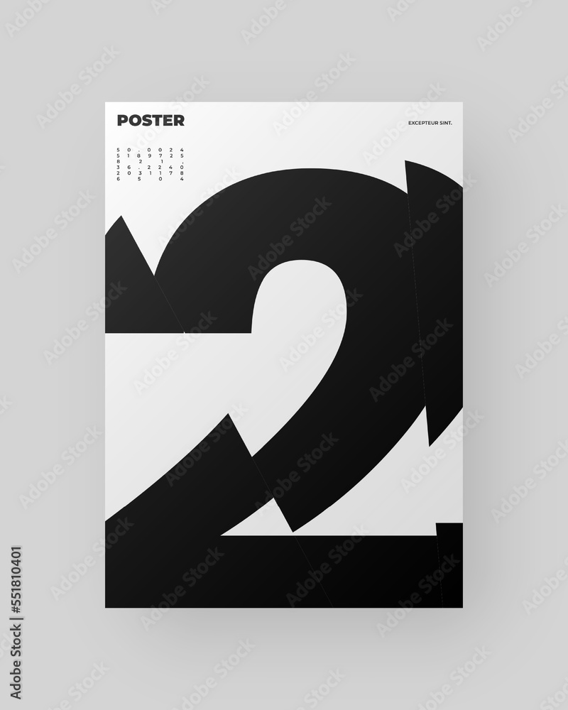 Abstract Poster Design. Vertical A4 format. Modernism brochure ...