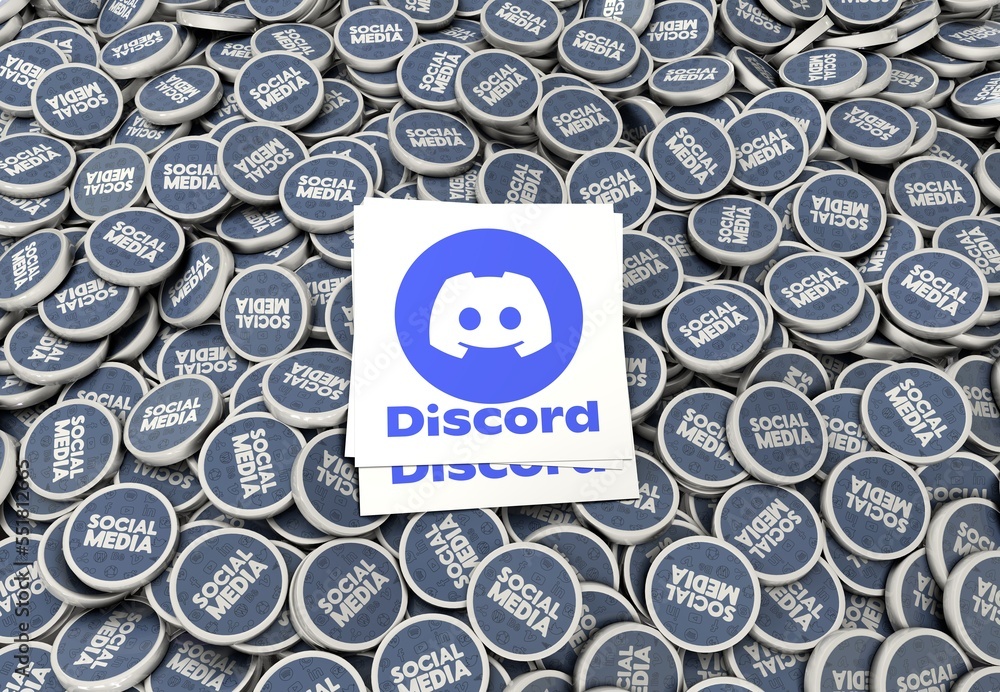 Discord, Social media logo background Stock Photo | Adobe Stock