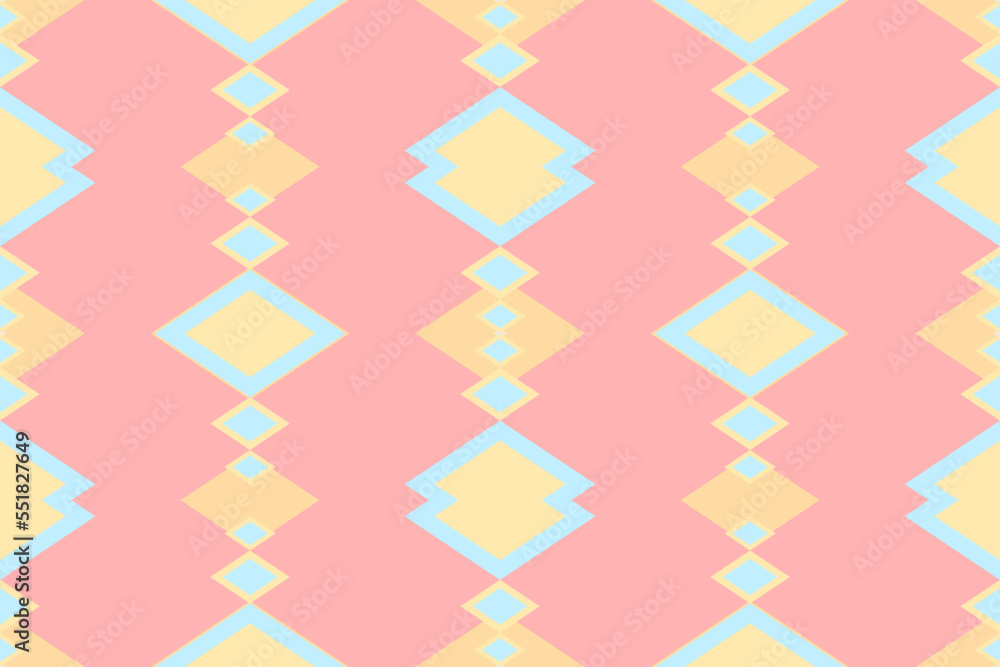 Geometric pastel color ethnic pattern traditional Design for background ...