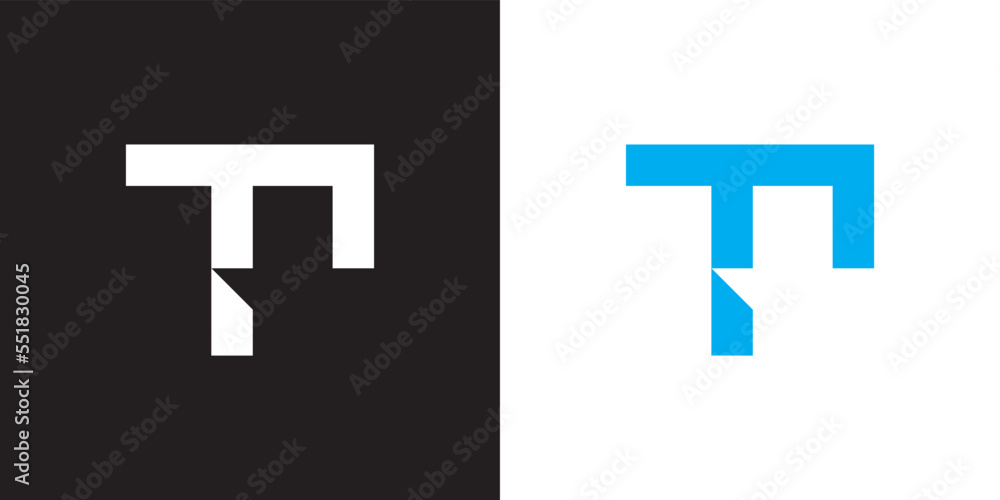 Minimal FT logo. Icon of a TF letter on a luxury background. Logo idea ...