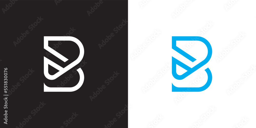 Minimal DB logo. Icon of a BD letter on a luxury background. Logo idea ...