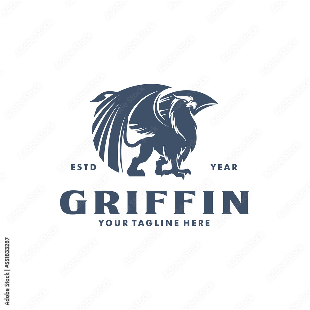 Griffin Logo Design Stock Vector Image Stock Vector | Adobe Stock