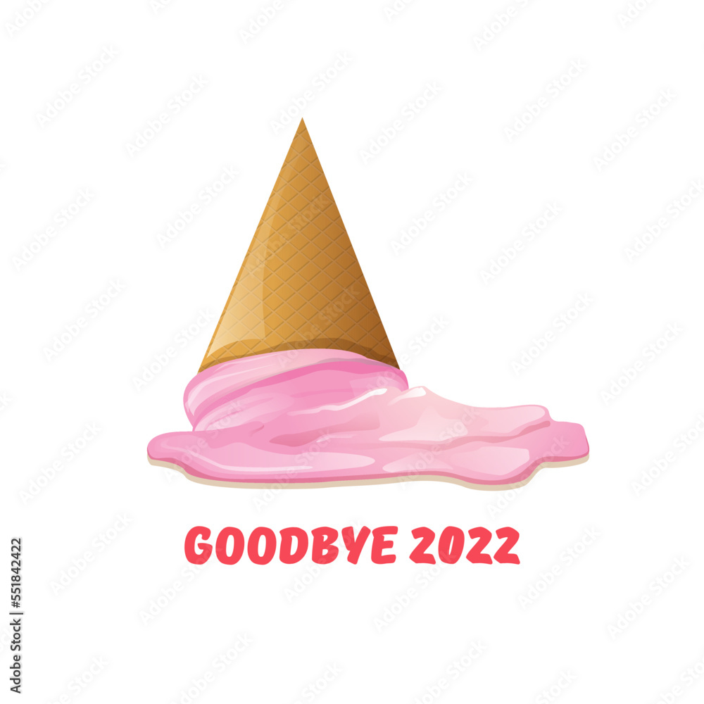 vector goodbye 2022 hello 2023 year vector concept illustration with ...