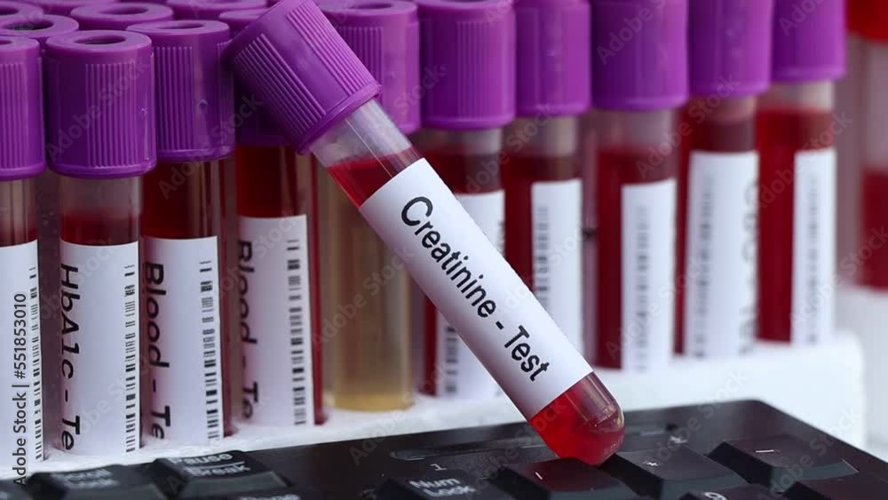 creatinine test to look for abnormalities from blood, blood sample to ...