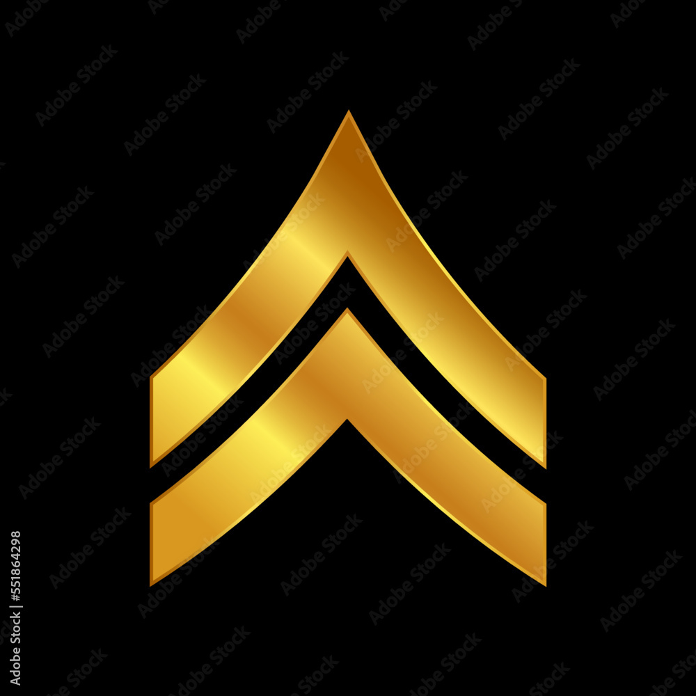 gold military ranks vector icon Stock Vector | Adobe Stock