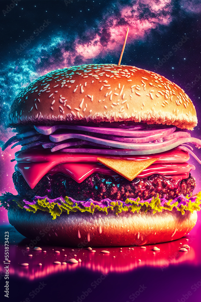 Hamburger, Burger, Cheeseburger. Fast food background with space. New ...