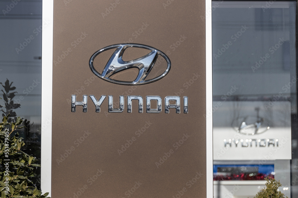 Hyundai Motor Company dealership. Hyundai builds vehicles in South ...