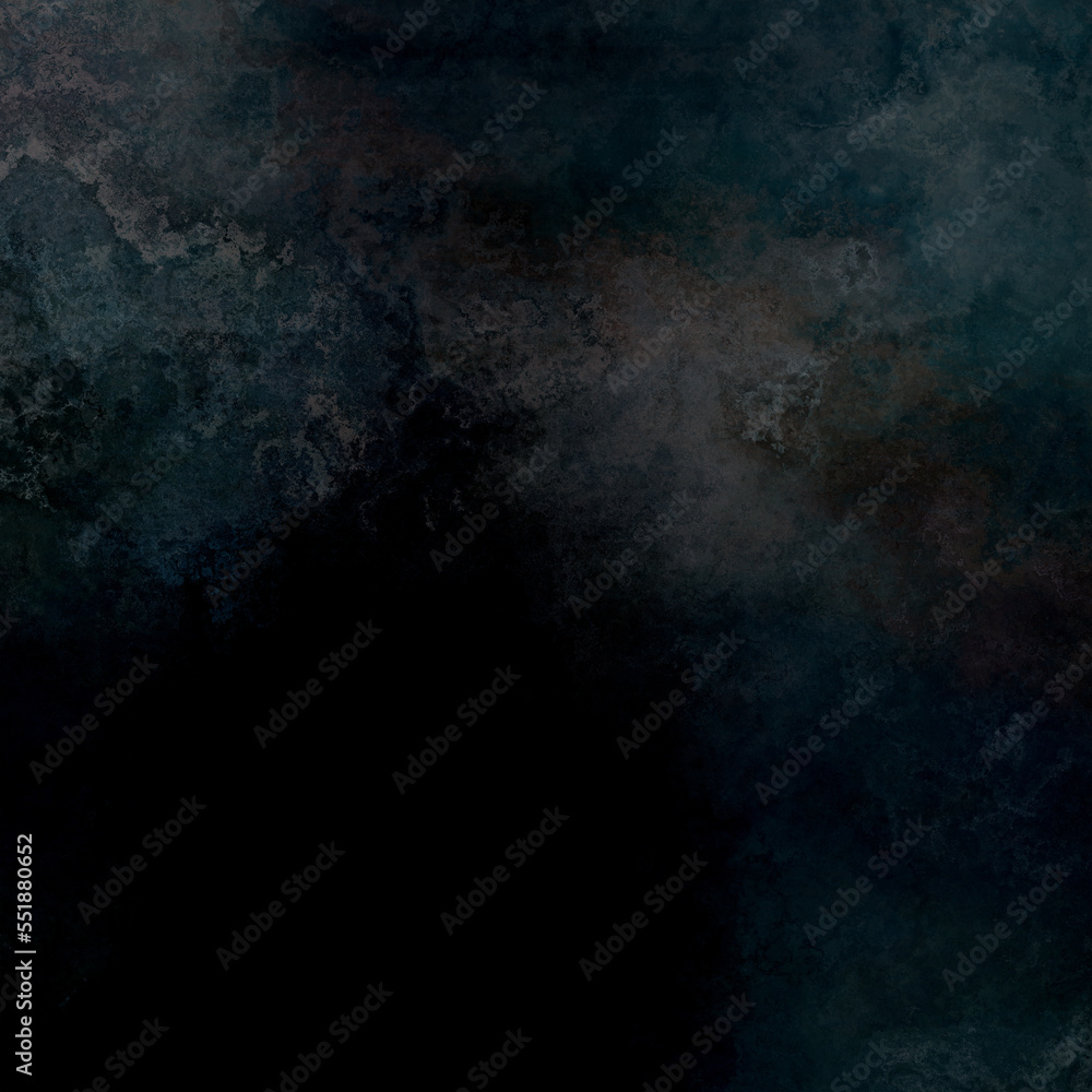 Dark green in black vignette paper textured design with mist dirty ...