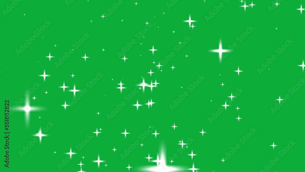Stars overlay on green background, Stars falling overlay, stars slowly ...