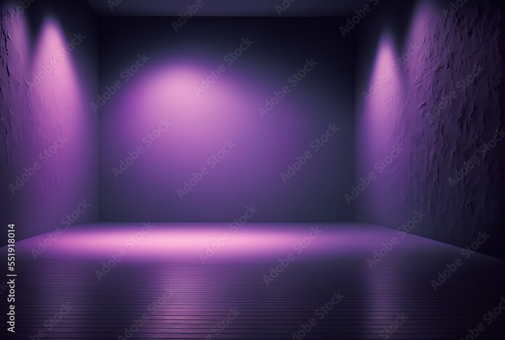 Purple gradient dark studio background Background of a studio room for ...