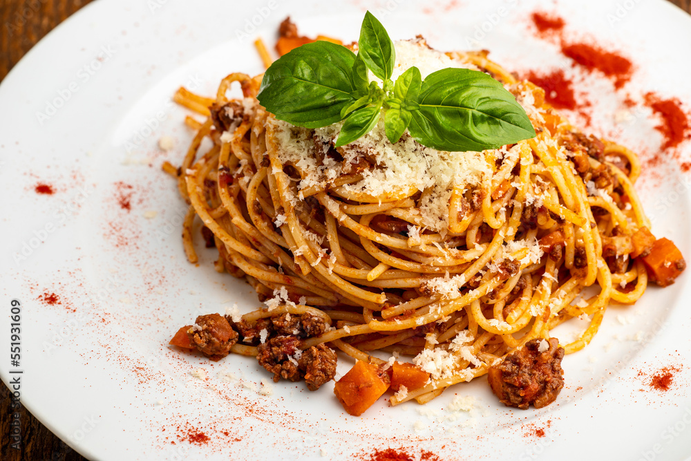 spaghetti bolognaise Stock Photo | Adobe Stock
