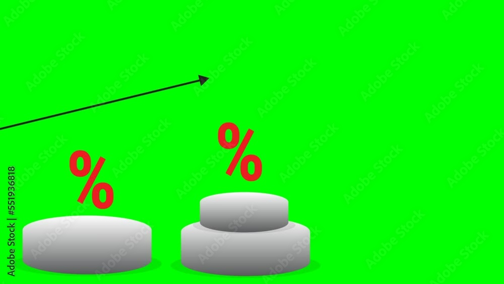 Vidéo Stock Animated Illustration of Statistical Curve with Growing ...