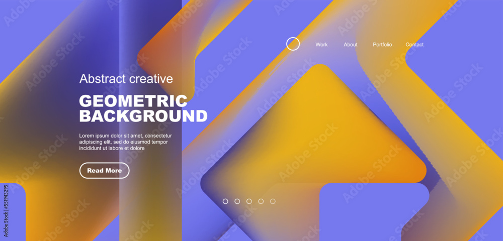 Abstract Trendy Geometric Patterns Poster With Fluid Color Triangles