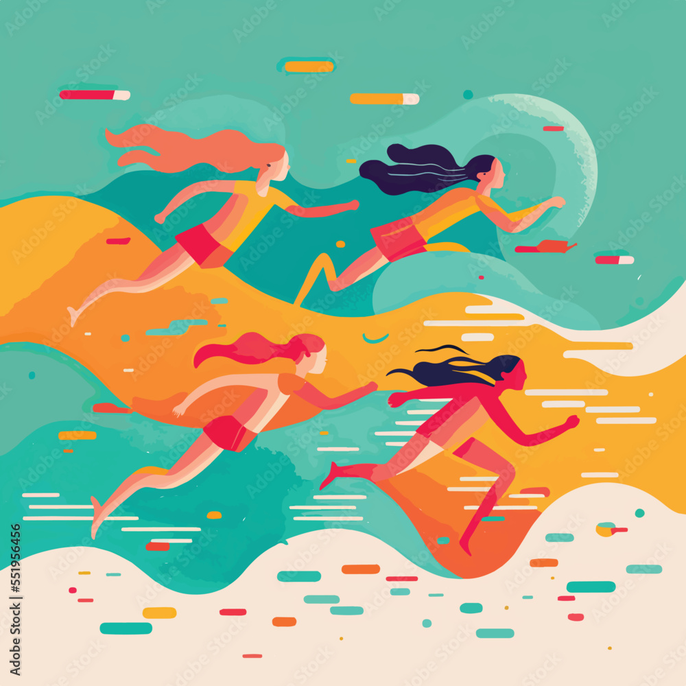 Kids swimming, children having fun in pool swimming at class school ...