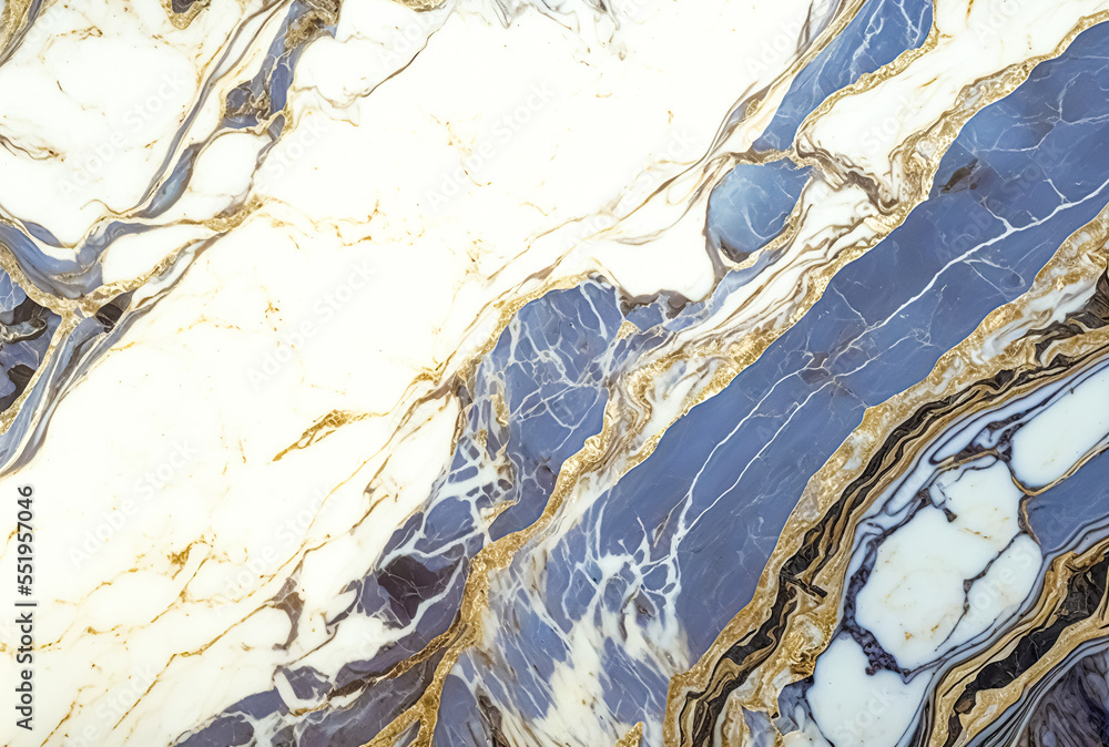 Luxury blue Gold Marble texture background. Panoramic Marbling texture ...