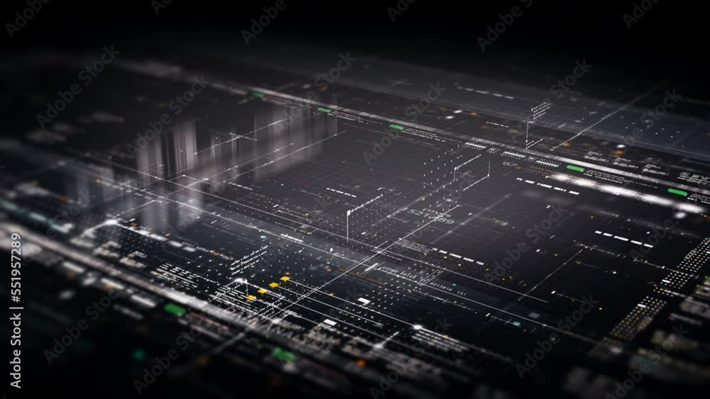 Business stock market, trading, info graphic with animated graphs ...