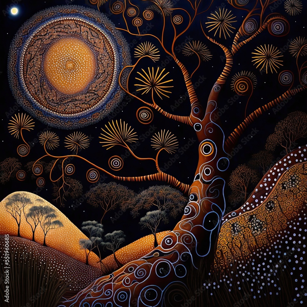 Rainbow serpent Australian Aboriginal dreamtime creation of Australia ...
