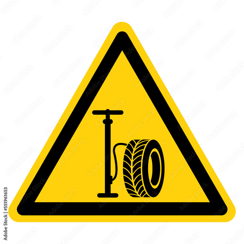 Car Tire Pump Symbol Sign, Vector Illustration, Isolate On White ...