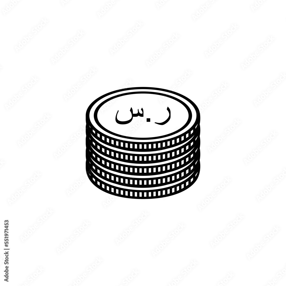 Arab Saudi Currency Icon Symbol, Saudi Riyal, SAR Sign. Vector ...