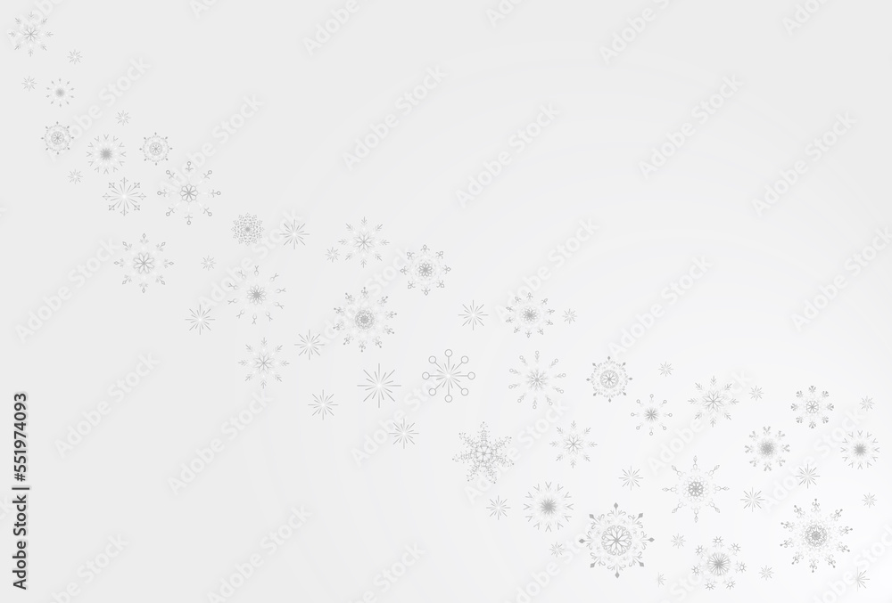 Winter holiday background with snow and flying snowflakes. For greeting ...