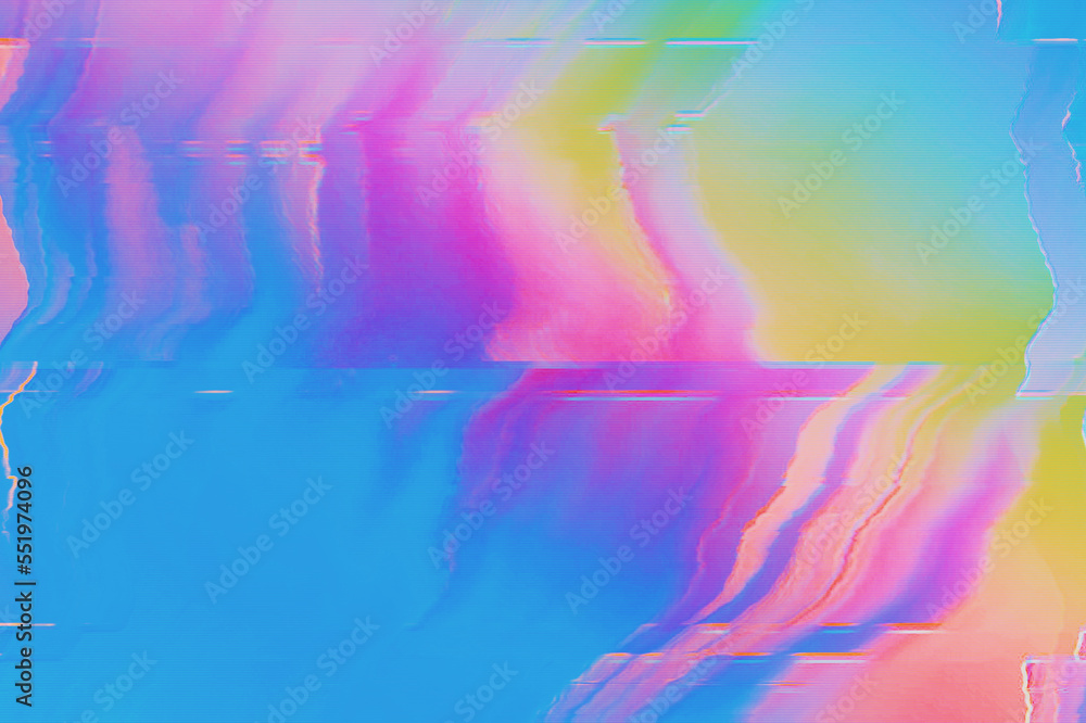 Stock-illustrationen Abstract purple pink green pastel rainbow wavy ...