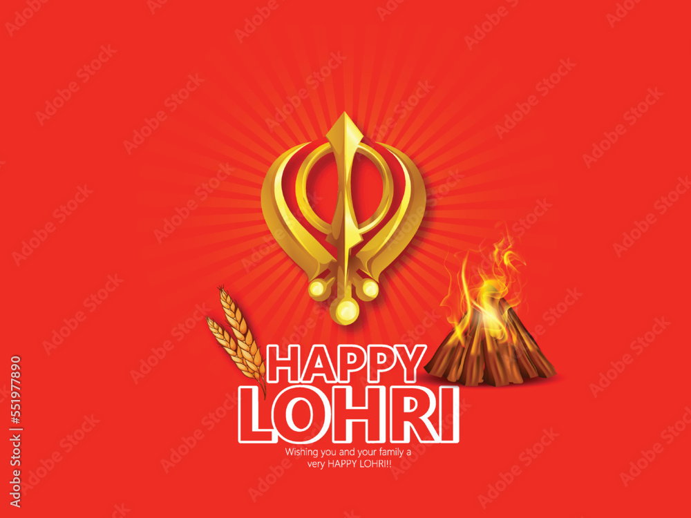 Happy Lohri Festival Of Punjab holiday background for Punjabi festival ...