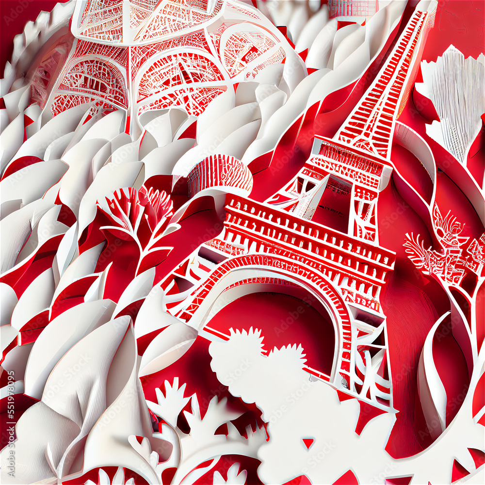Eiffel tower background origami, paris, france, background, backdrop ...