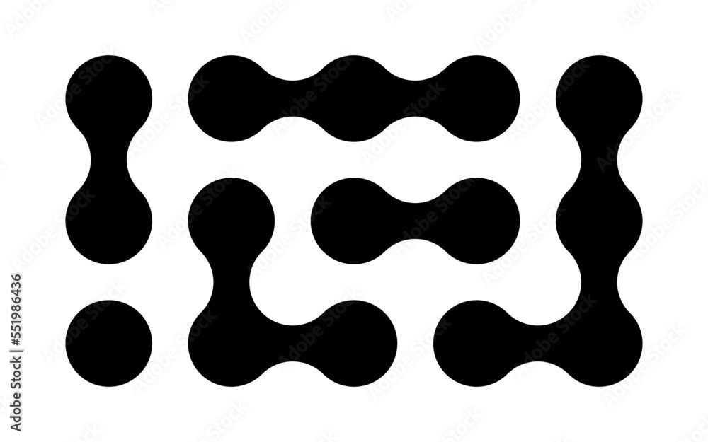 Connected dots icon. Circles pattern sign. Integration symbol. Abstract ...