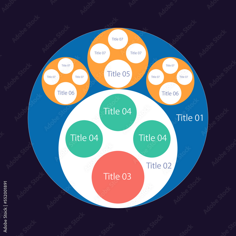 College education program nested circle infographic design template for ...