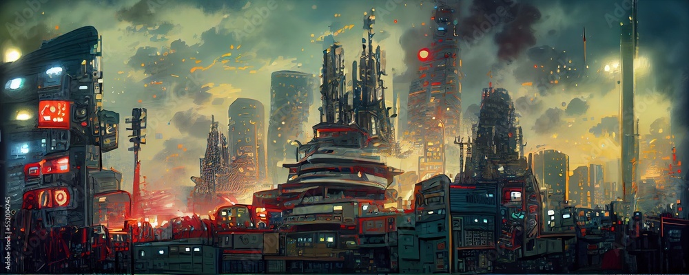 Polluted Future City