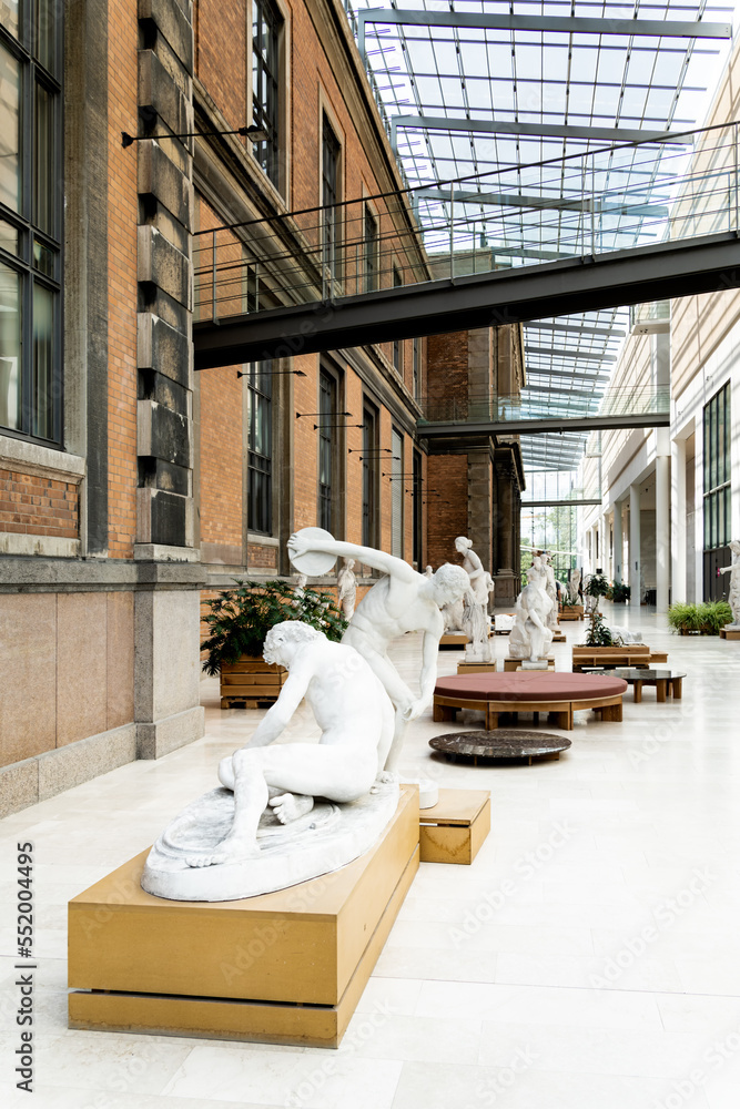 Copenhagen, Denmark. Circa October 2022. Interior hall of the National ...