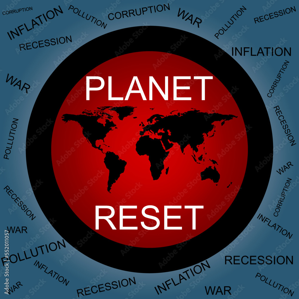 Vetor de Vector illustration of planet earth reset button. Global ...