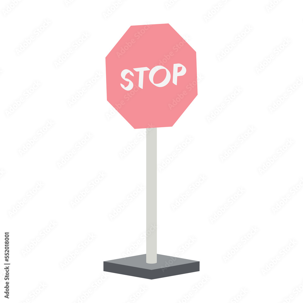 driving test material traffic signs stop sign Stock Illustration ...