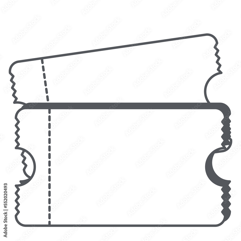 Sticker Ticket Bullet Journal Line Art Stock Illustration | Adobe Stock