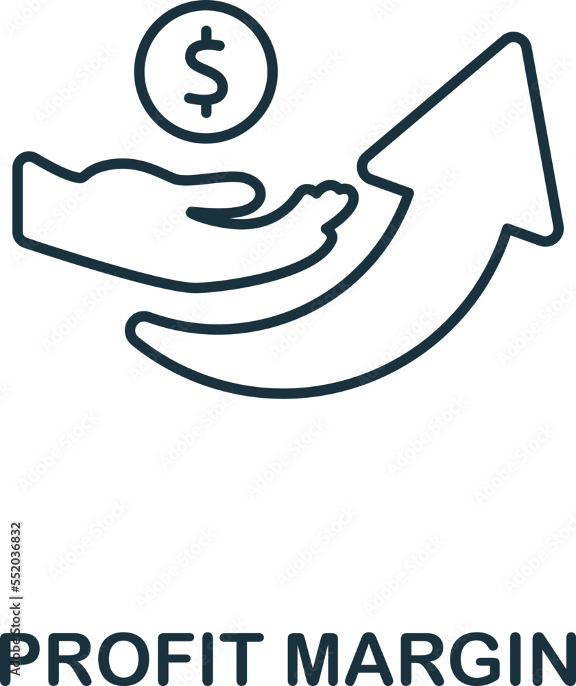 Profit Margin icon. Monochrome simple Company Structure icon for ...