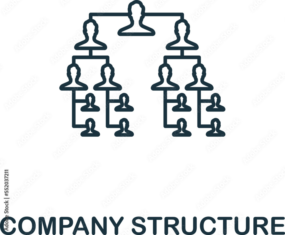 Company Structure icon. Monochrome simple Company Structure icon for ...