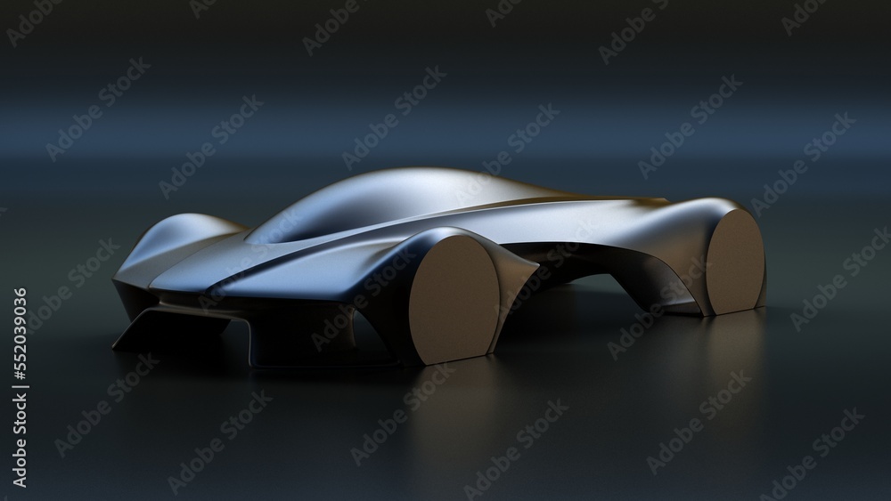 CGI car body modeling, hypercar body shape, metalic body paint Stock ...