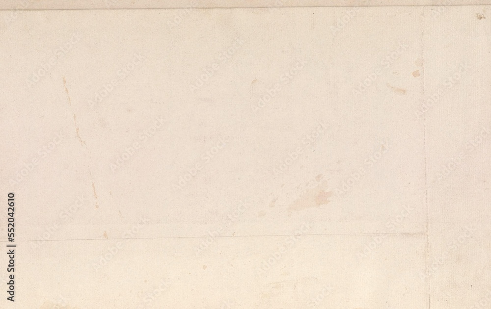 This worn cardboard paper is dated 1700 from France, with stained ...