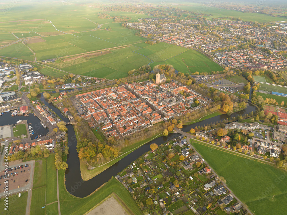 Fortified historic city center of Elburg in The Netherlands, Gelderland ...
