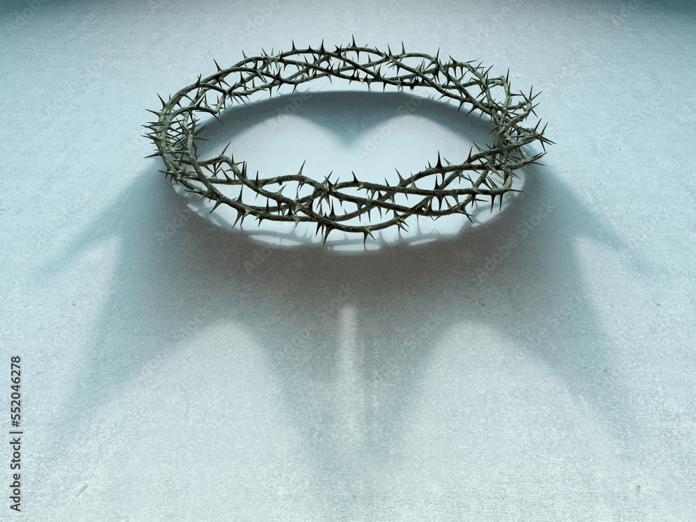 Crown Of Thorns With Royal Shadow Stock Illustration | Adobe Stock